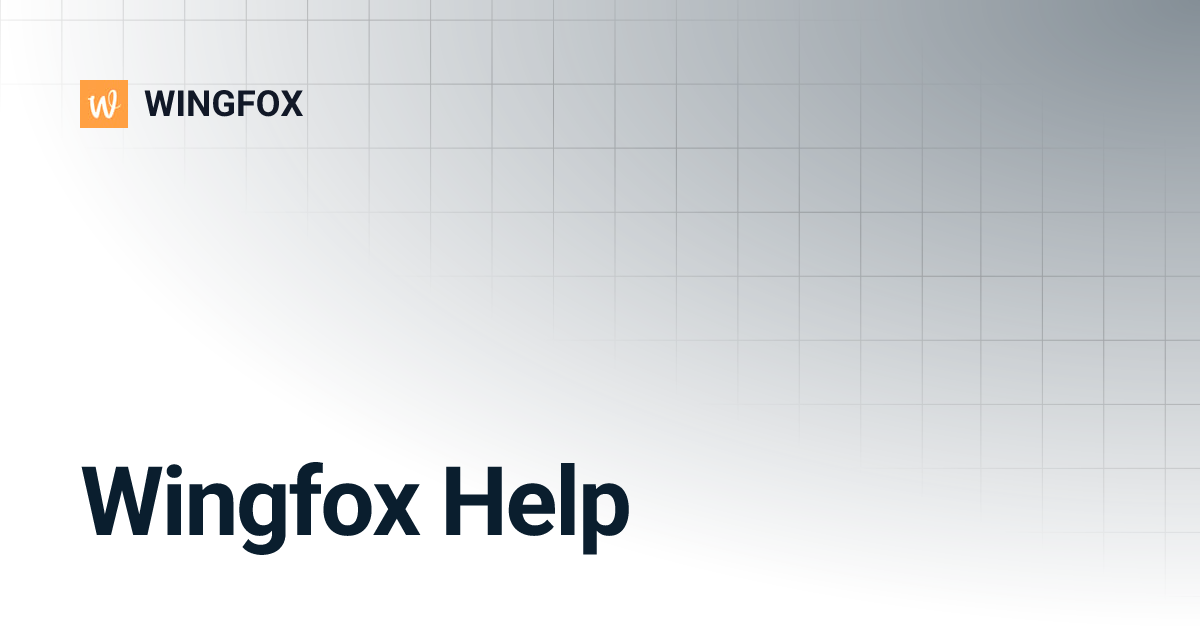 Wingfox Help | WINGFOX